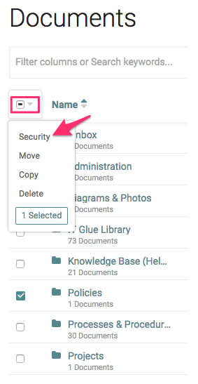 Adding and removing folder security – Kaseya SANDBOX