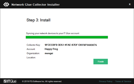 3. Deploying Network Glue Collector for an IT Glue organization ...